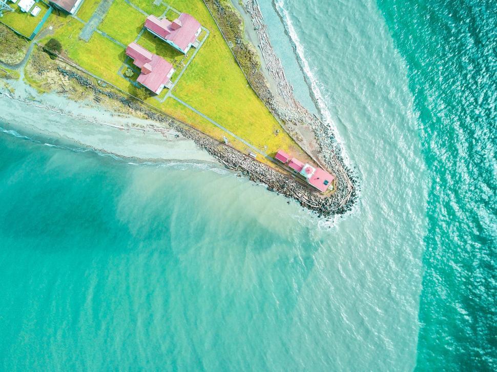 Free Stock Photo of Aerial View of Small Island in the Middle of the ...