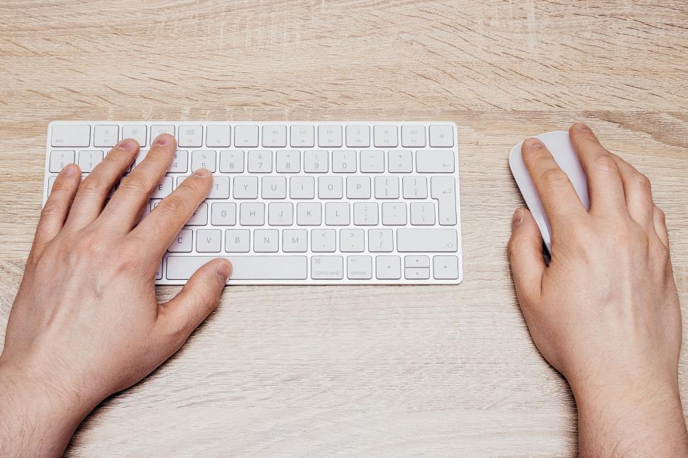 Typing On Keyboard