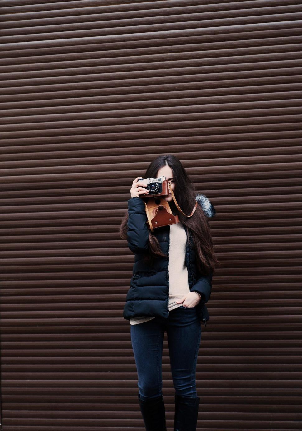 Free Stock Photo of Woman Taking Selfie With Camera | Download Free ...