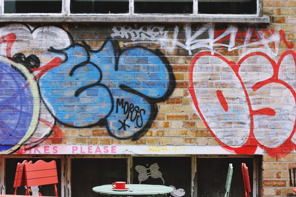 Free Stock Photo of Graffiti-Adorned Brick Building | Download Free ...