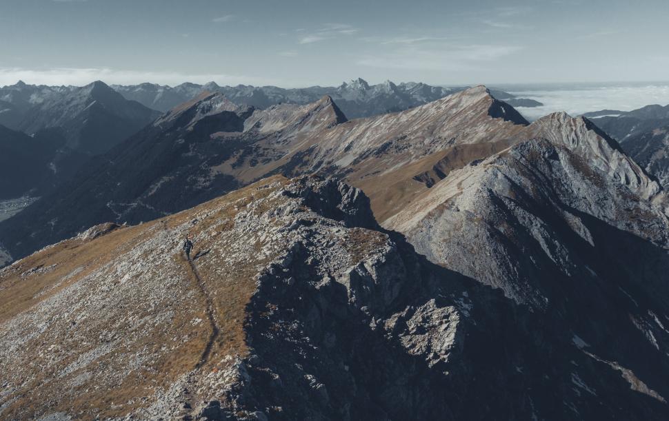 Free Stock Photo of Aerial View of a Mountain Range | Download Free ...