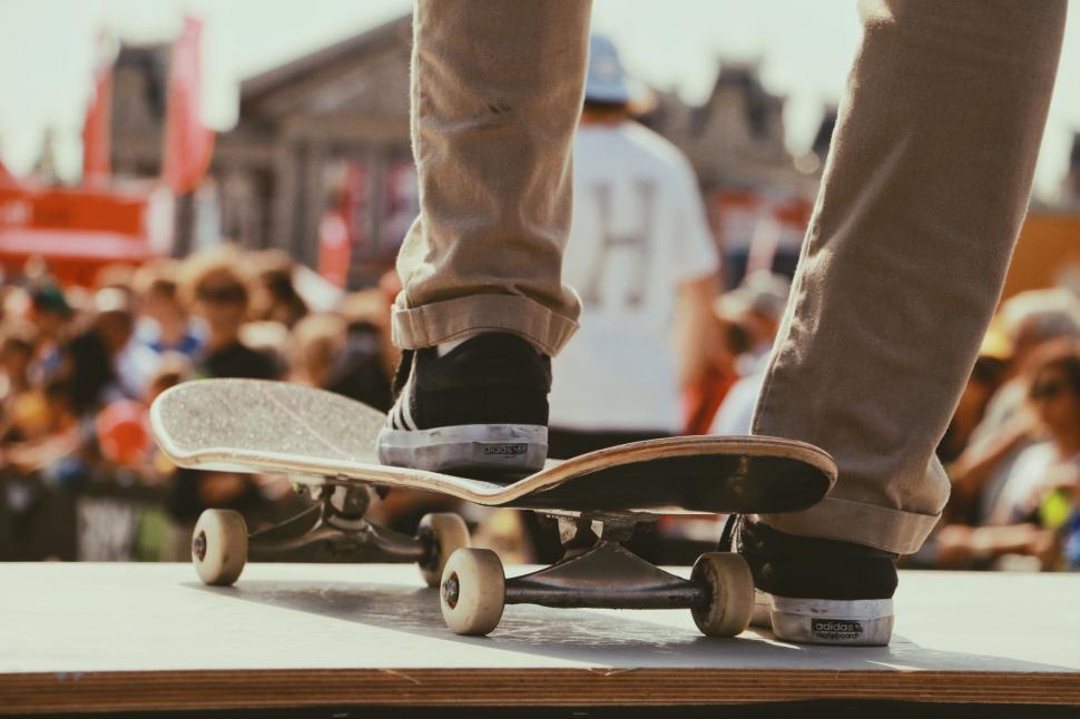 Free Stock Photo of Person Riding Skateboard on Top of Ramp | Download ...