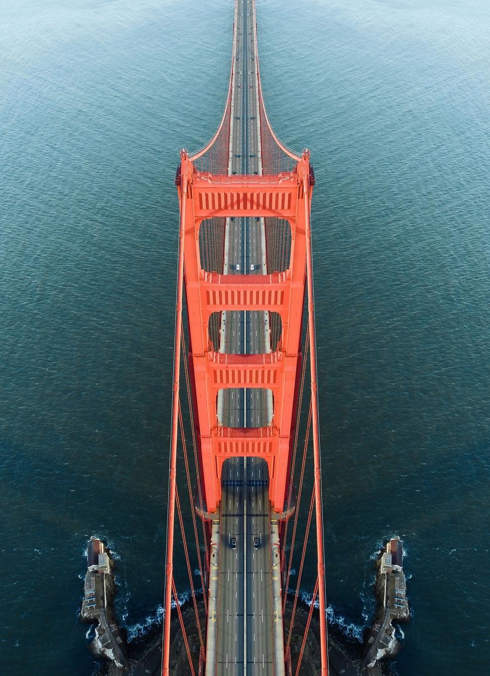 Free Stock Photo of Aerial View of the Golden Gate Bridge | Download ...