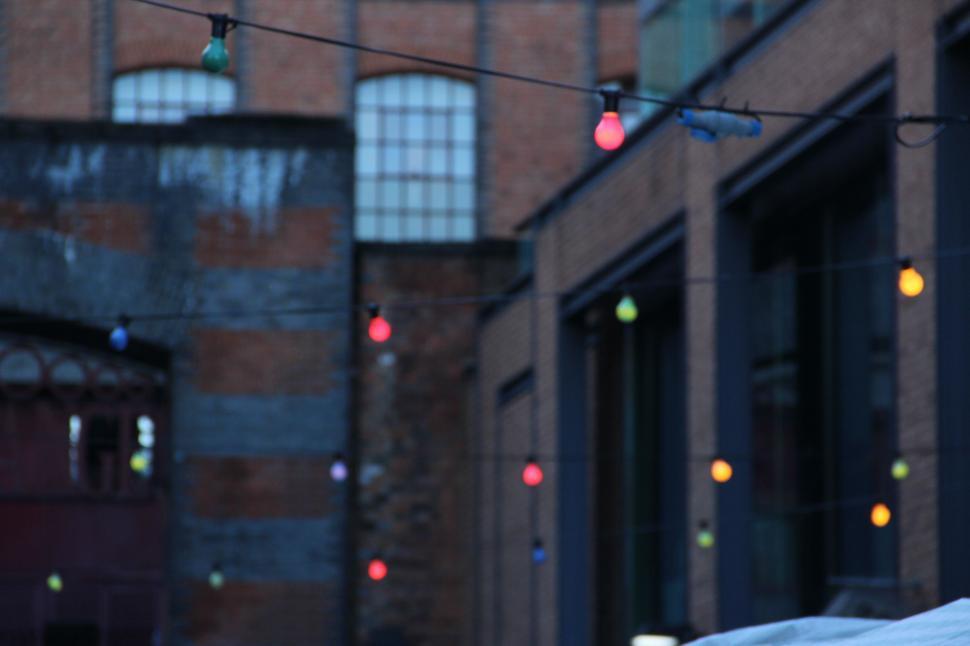 Free Stock Photo of Building Adorned With Hanging Lights | Download ...