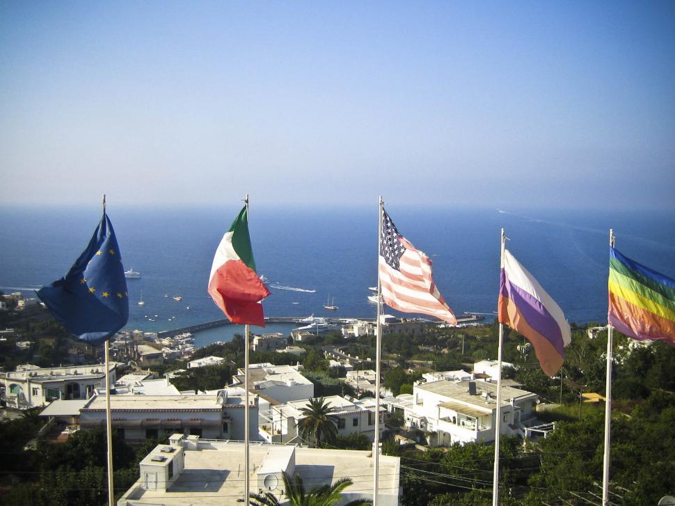 Free Stock Photo of Flags in Capri | Download Free Images and Free ...