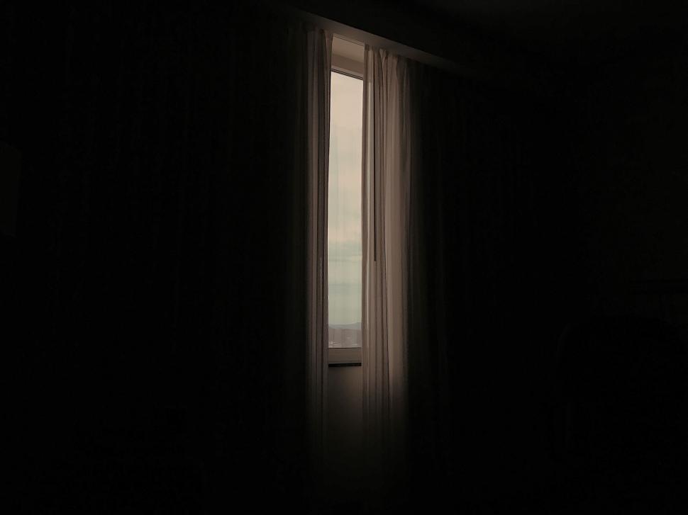 Free Stock Photo of Dark Room With Window and Curtain | Download Free ...