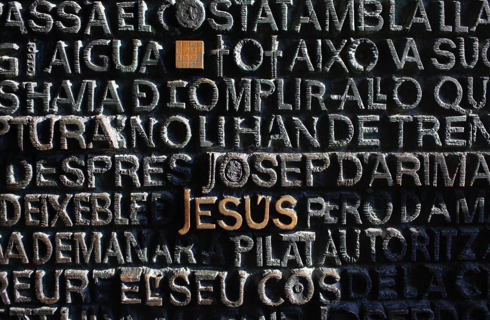 Free Stock Photo of The Word Jesus Written on the Side of a Building ...