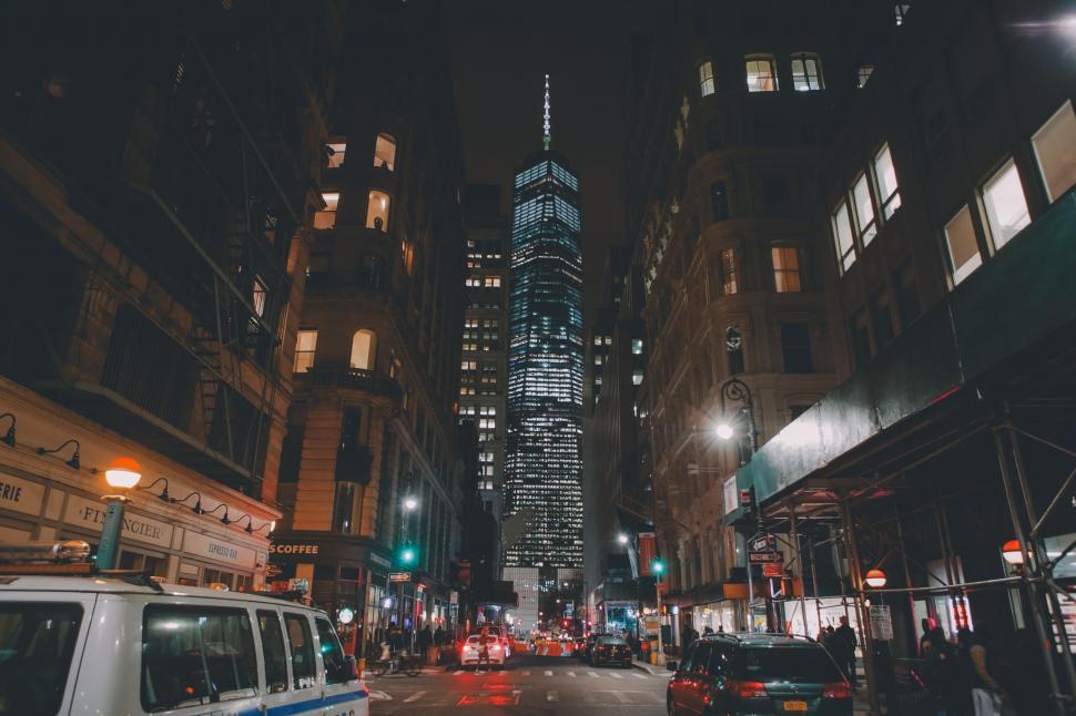 Free Stock Photo of Busy City Street Filled With Night Traffic ...