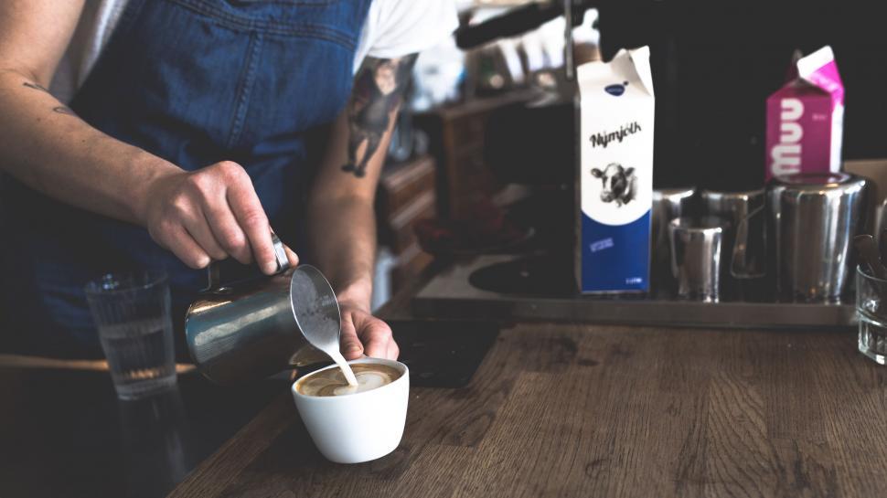 Free Stock Photo of Person Pouring Ingredients Into Bowl on Table ...