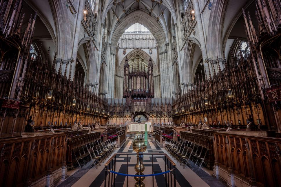 Free Stock Photo of Interior of a Grand Cathedral With Pews | Download ...