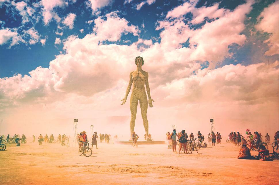 Free Stock Photo of Large Statue of a Man Standing in Field | Download ...