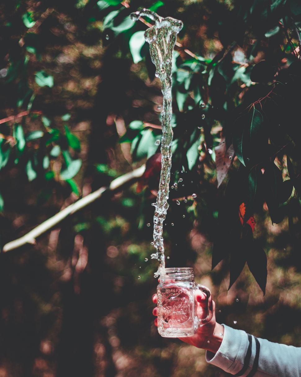 Free Stock Photo of Person Holding Glass With Water Pouring Out ...