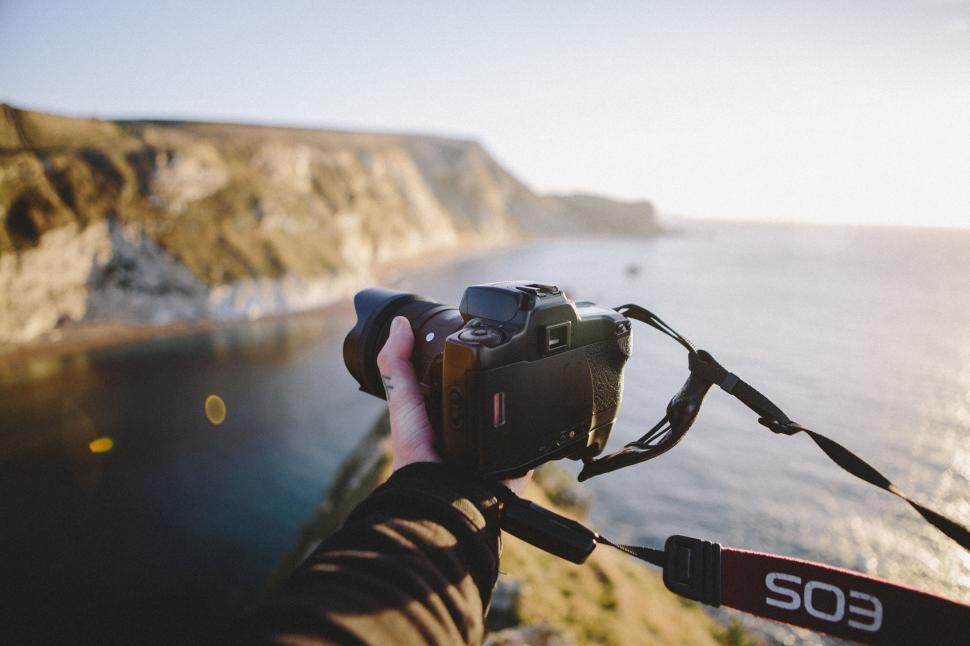 Free Stock Photo of Person Capturing Picture of Body of Water ...