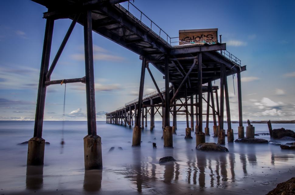 Free Stock Photo of Signboard Atop a Long Pier | Download Free Images ...