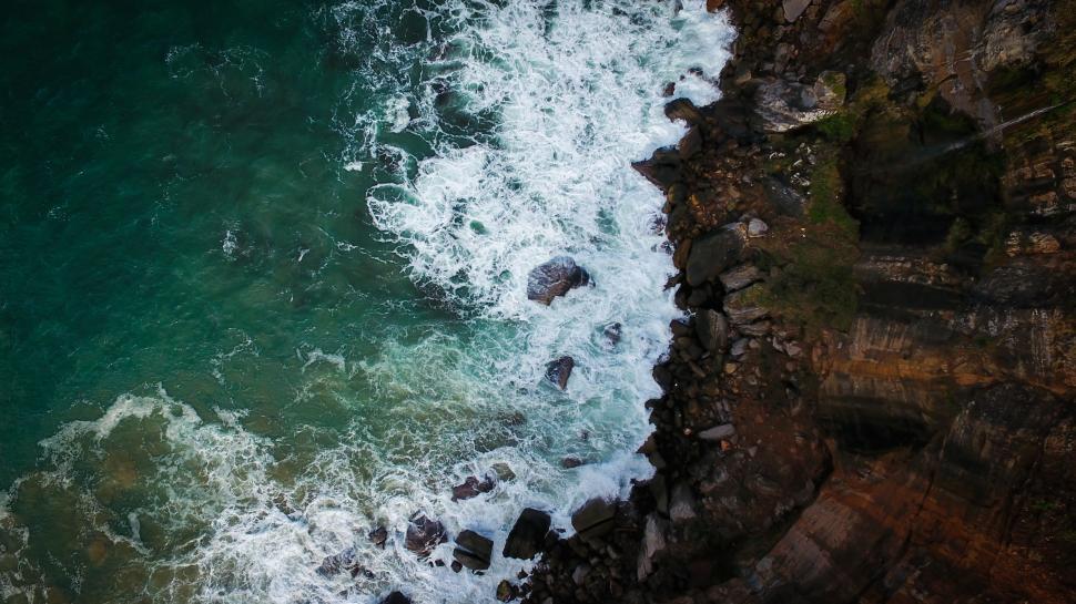 Free Stock Photo of Aerial View of a Body of Water | Download Free ...