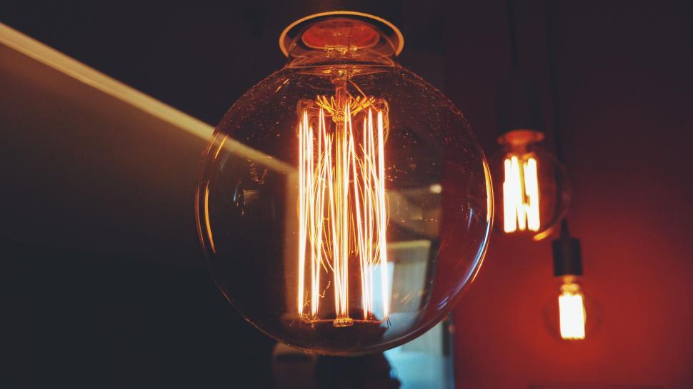 Free Stock Photo of Close Up of a Light Bulb on a Wall | Download Free ...