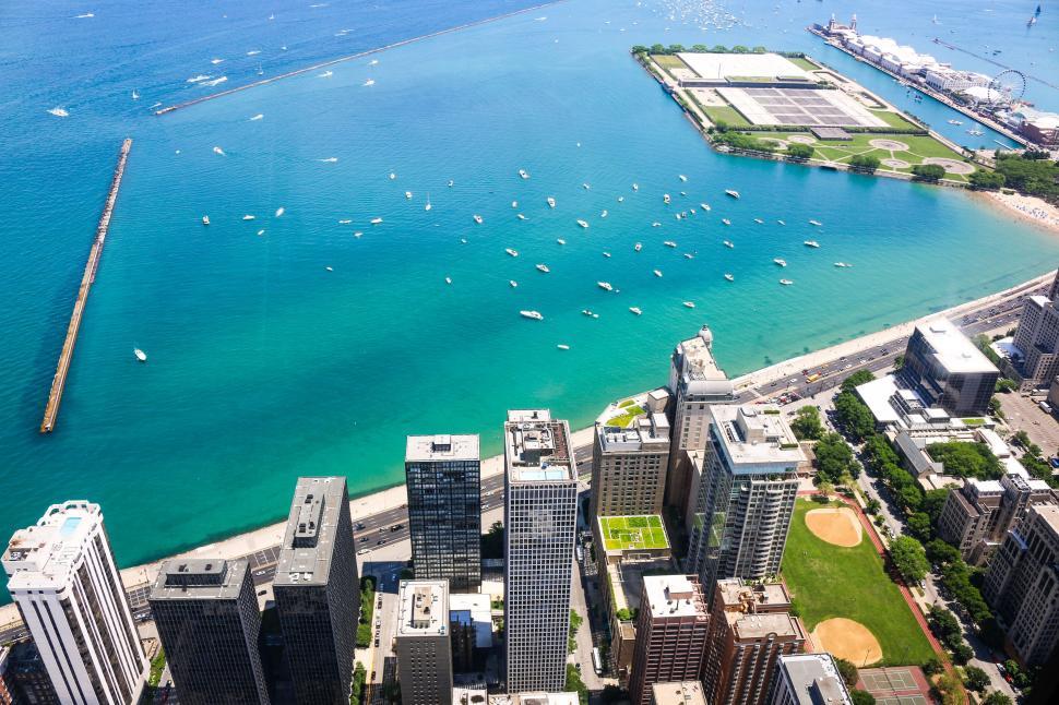 Free Stock Photo of Aerial View of City and Body of Water | Download ...