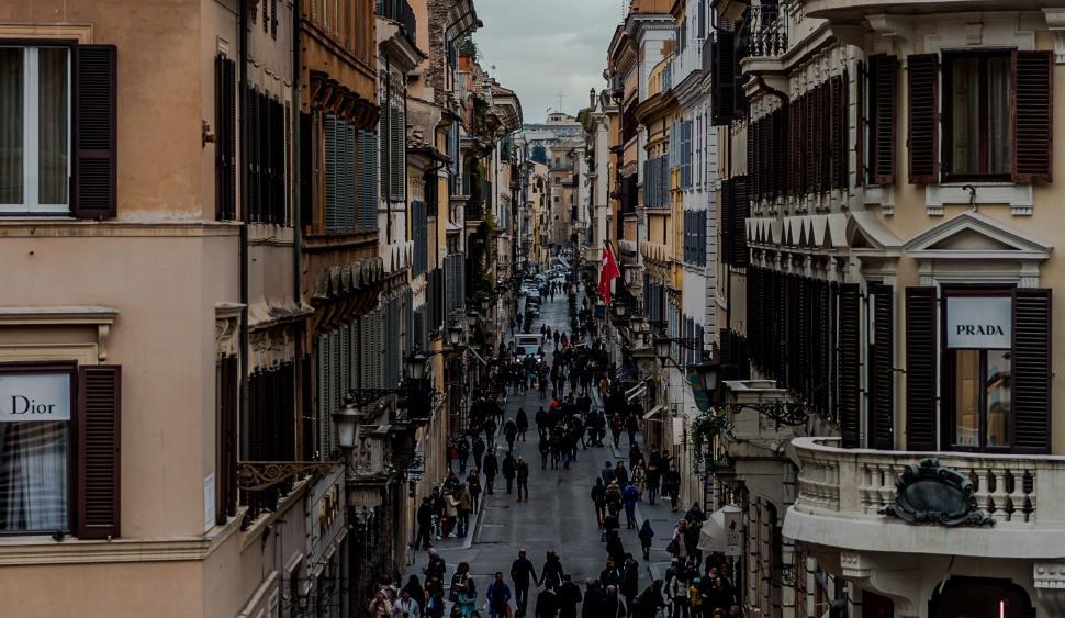 Free Stock Photo of Group of People Walking Down a City Street ...