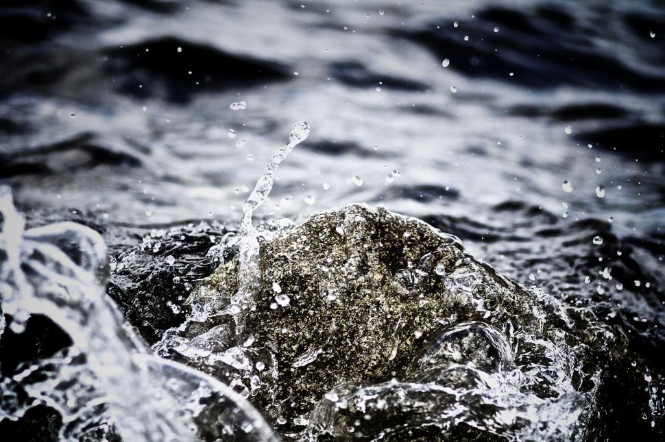 Free Stock Photo of Rock Formation in Middle of Water | Download Free ...