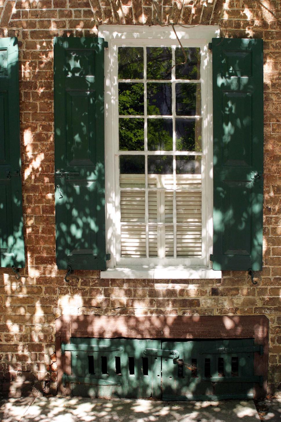 Free Stock Photo of window shutters brick wall charleston south ...