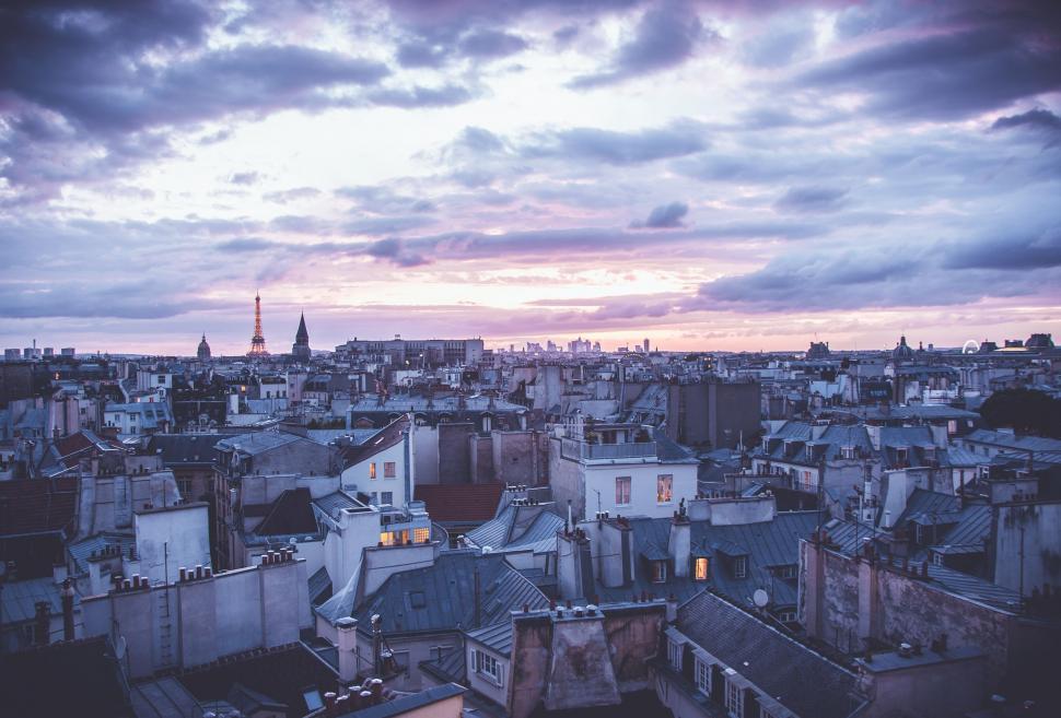 Free Stock Photo of City Overview at Dusk From Rooftop | Download Free ...