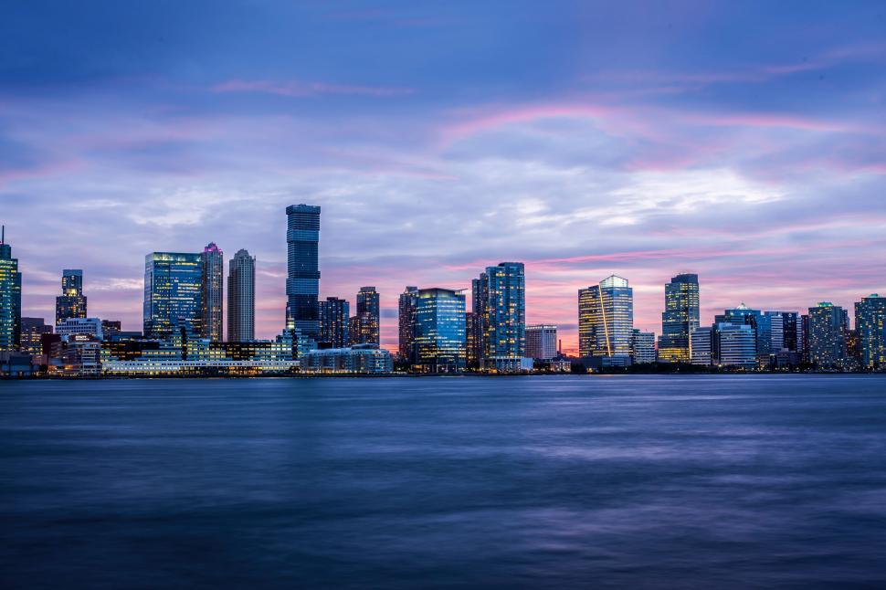 Free Stock Photo of Skyline View of a City Across Water | Download Free ...