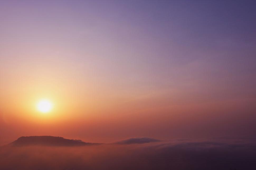 Free Stock Photo of Sun Setting Over Mountain Range | Download Free ...