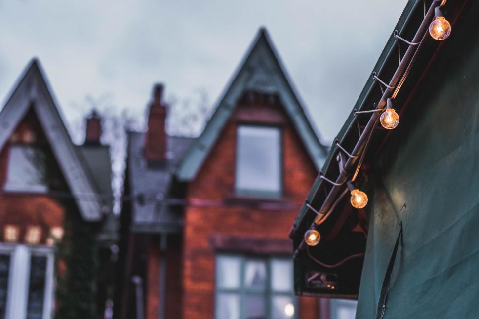 Free Stock Photo of House With Bright Lights on the Front | Download ...