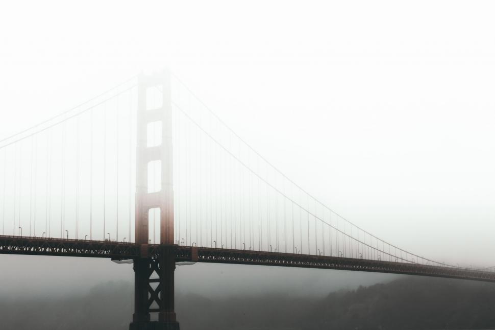 Free Stock Photo of Foggy View of the Golden Gate Bridge | Download Free Images and Free ...