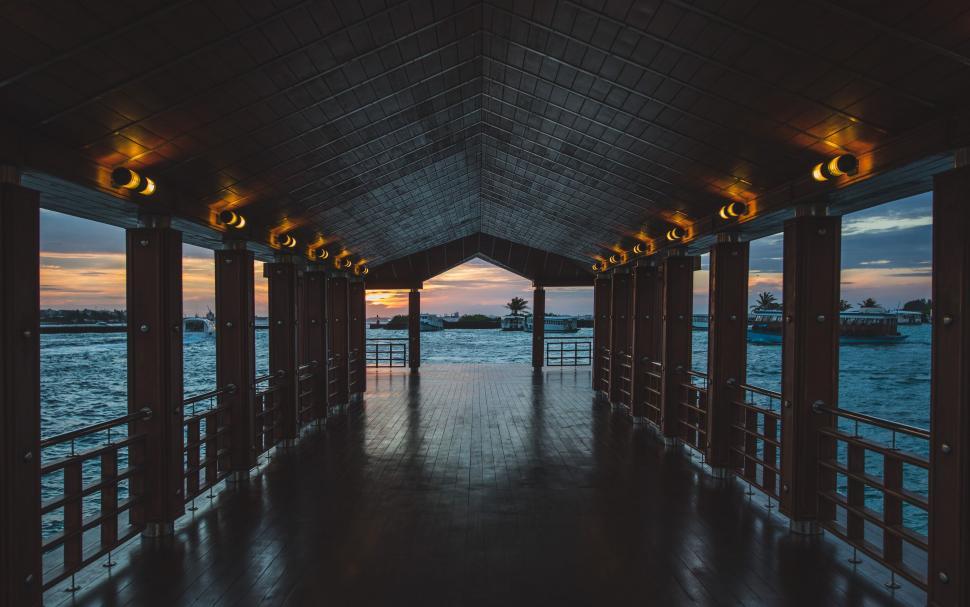 Free Stock Photo of Pathway Leading to Ocean at Dusk | Download Free ...