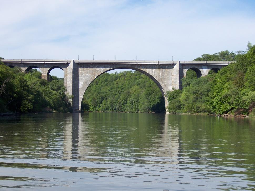 Free Stock Photo of Bridge Over a River Surrounded by Trees | Download ...