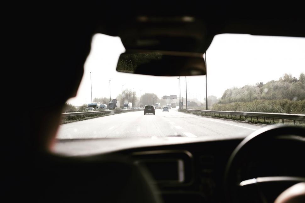 Free Stock Photo of Car Driving Down Highway Next to Forest | Download ...