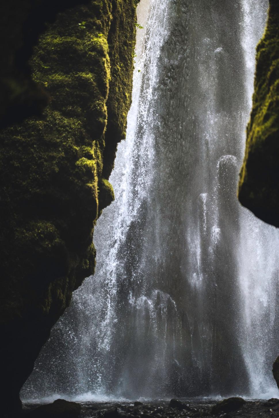 Free Stock Photo of Man Standing in Front of Waterfall | Download Free ...