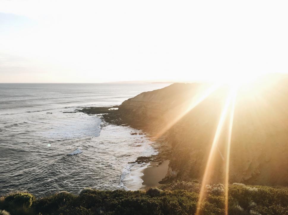 Free Stock Photo of Sun Shining Brightly Over Ocean | Download Free ...