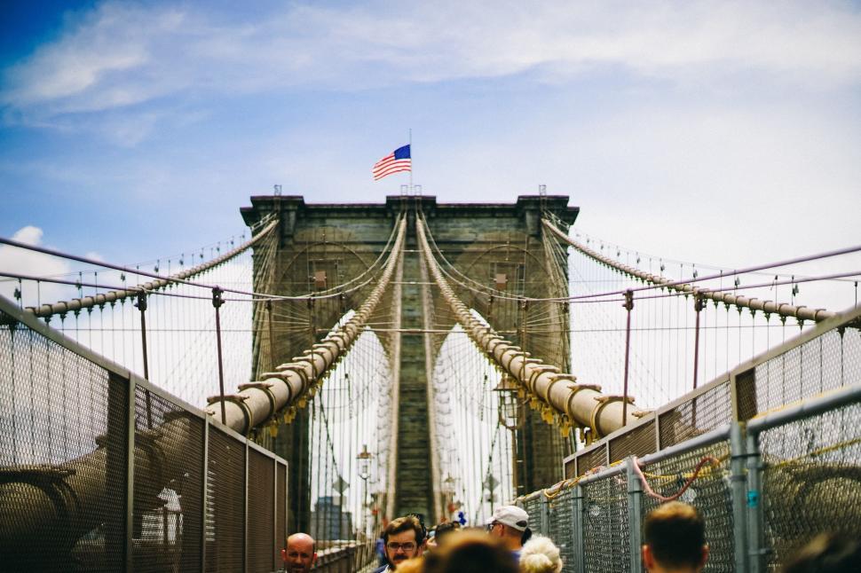 Free Stock Photo of Group of People Walking Across a Bridge | Download ...