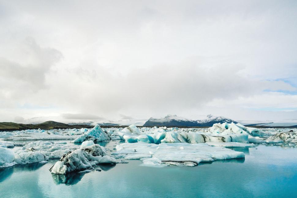 Free Stock Photo of Frozen Water Surrounding a Large Body of Water ...