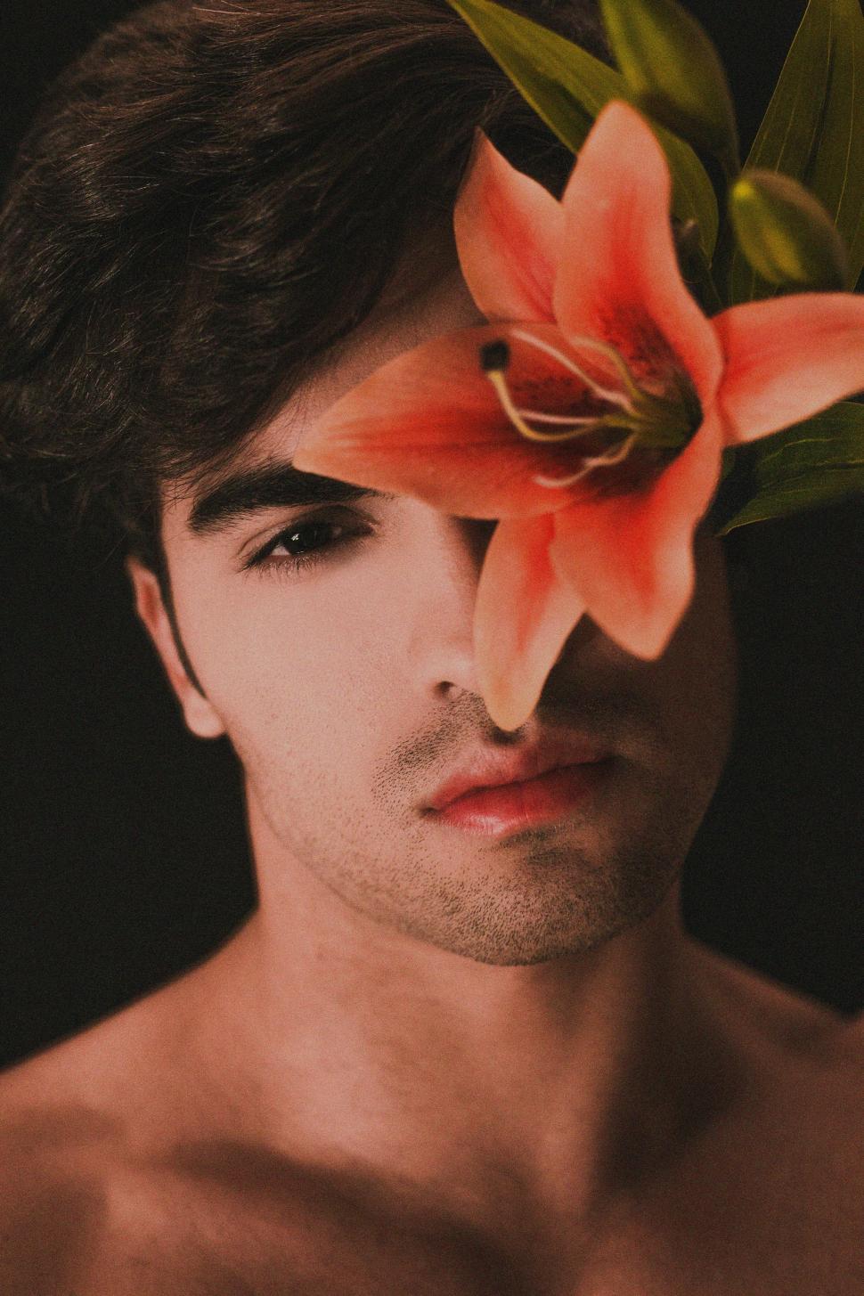 Free Stock Photo of Man Wearing Flower in Hair | Download Free Images ...