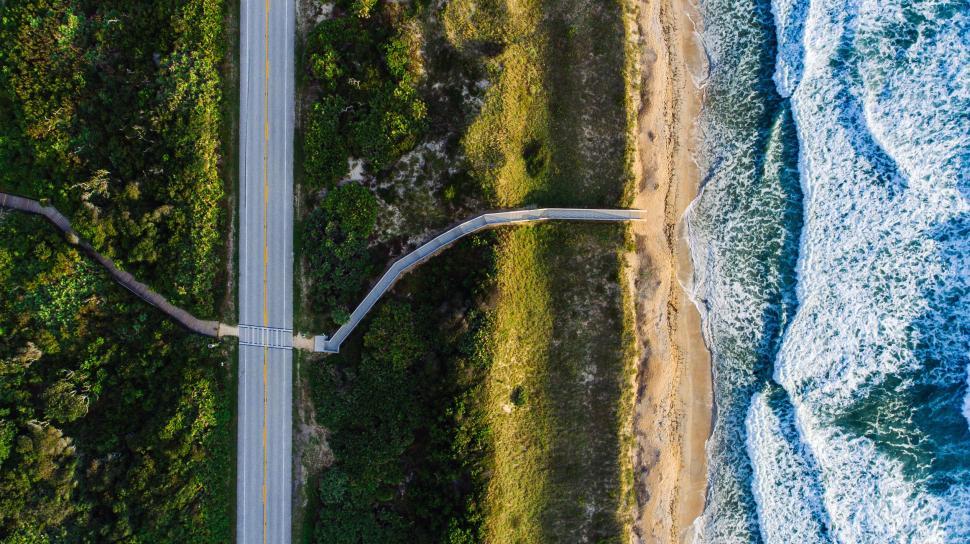 Free Stock Photo of Aerial View of Coastal Road Along Ocean | Download ...