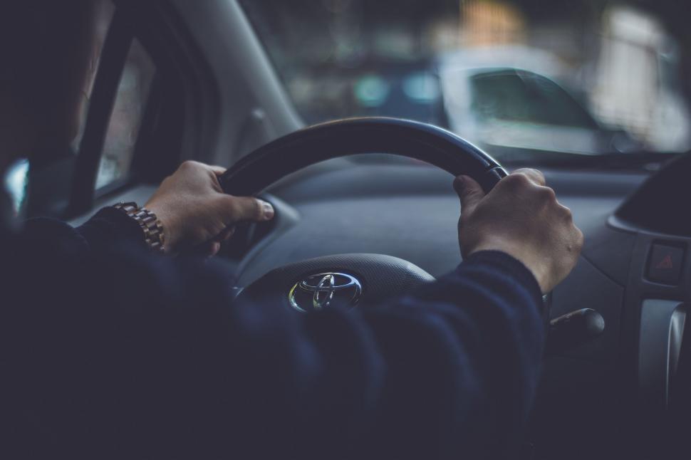 Free Stock Photo of Person Driving Car on City Street | Download Free ...