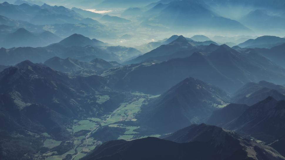 Free Stock Photo of Aerial View of a Mountain Range | Download Free ...