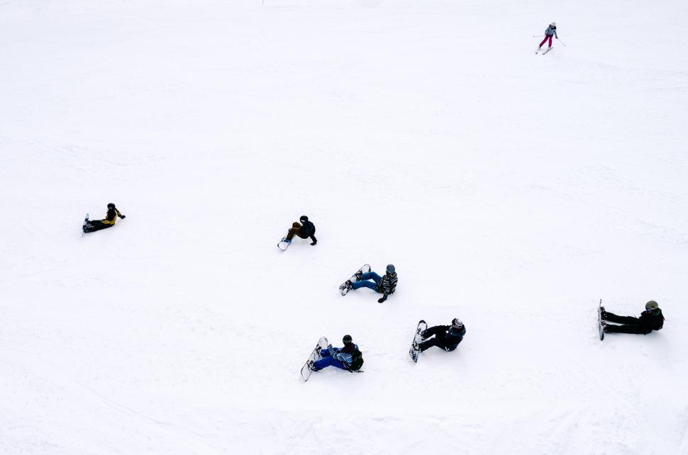 Free Stock Photo of Group of People Laying in the Snow | Download Free ...