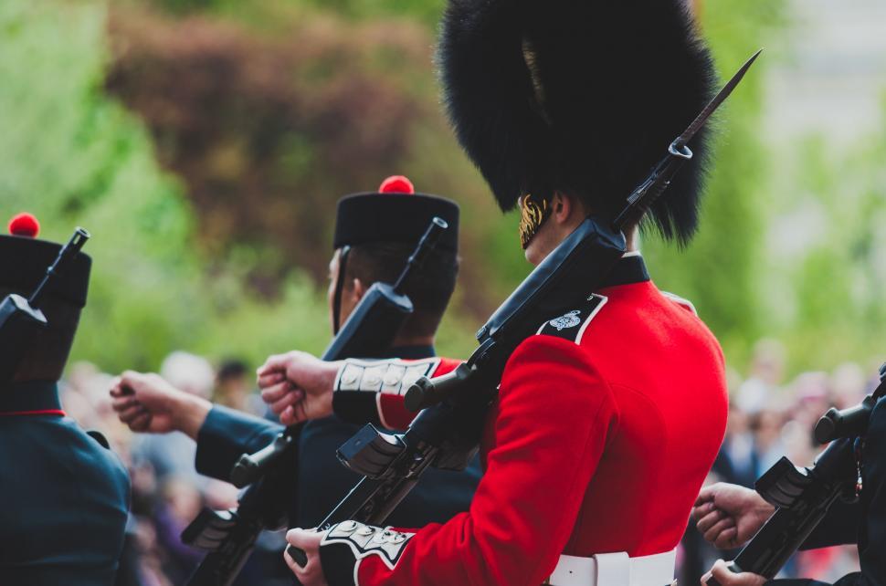 Free Stock Photo of Group of Men in Uniform Marching in a Parade ...