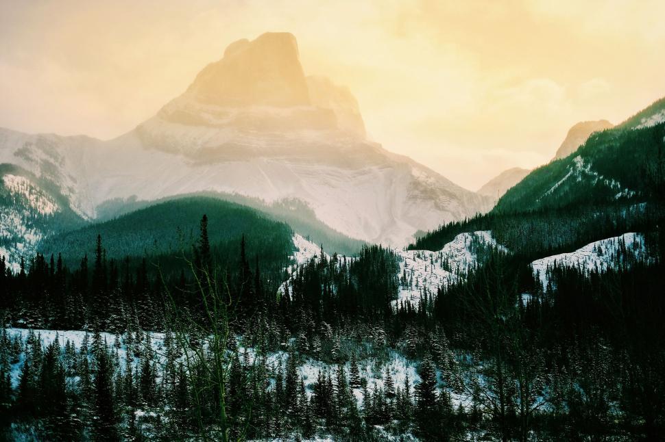 Free Stock Photo of Majestic Mountain Range With Foreground Trees ...
