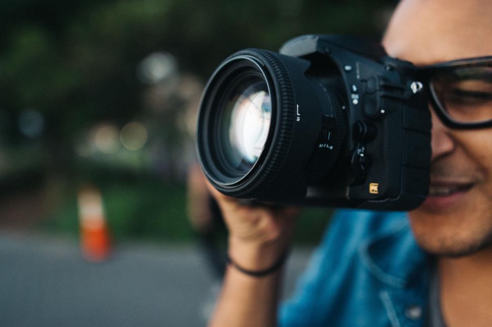 Free Stock Photo of Man Holding Camera to Face | Download Free Images ...