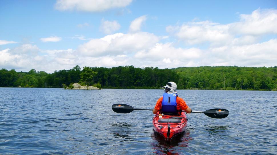 Free Stock Photo of Splitrock Reservoir Solo Kayaker | Download Free ...