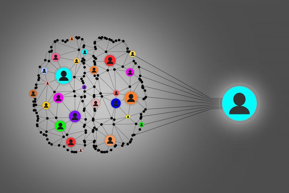 Free Stock Photo of Network of People - Brain Wired to Be Social - Dark ...