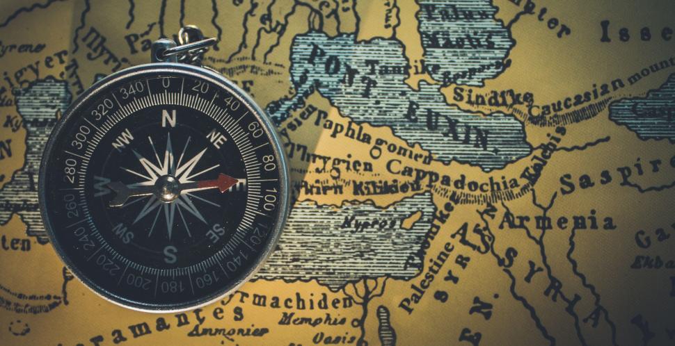 Free Stock Photo of Compass on Top of Map | Download Free Images and ...