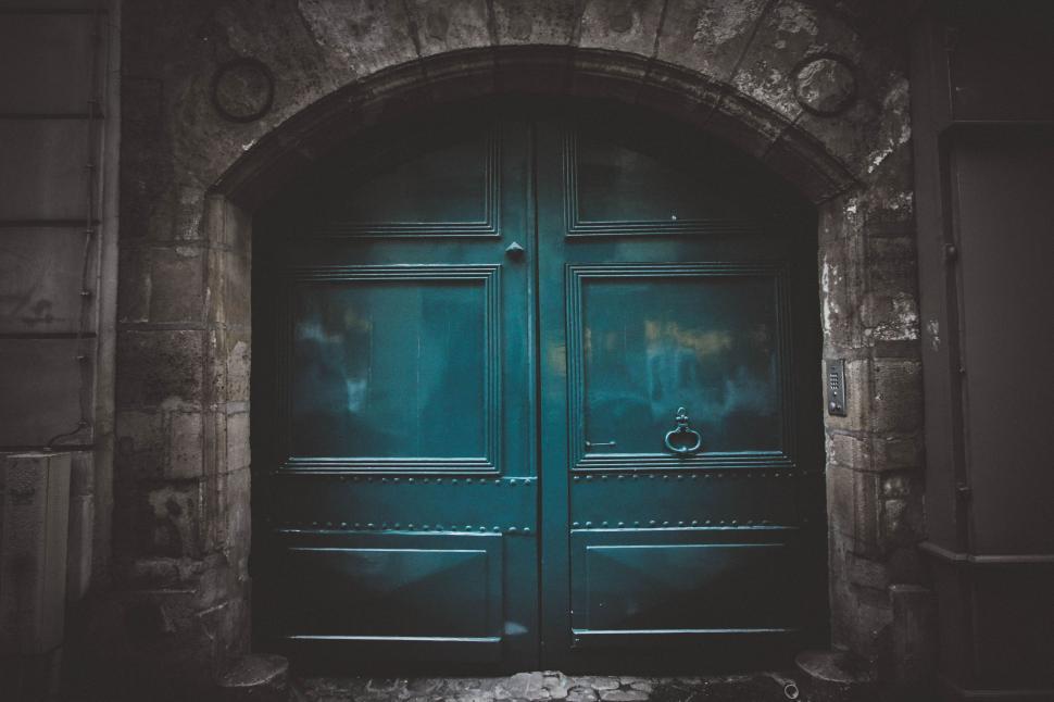 Free Stock Photo of Green Door Open in Old Building | Download Free ...