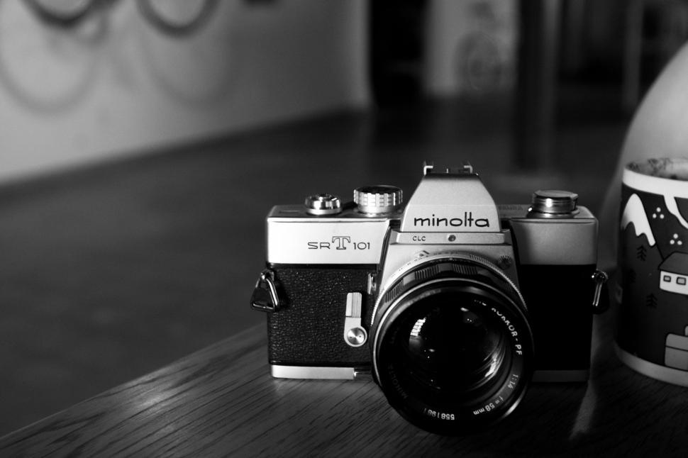 Free Stock Photo of Camera on Wooden Table | Download Free Images and ...