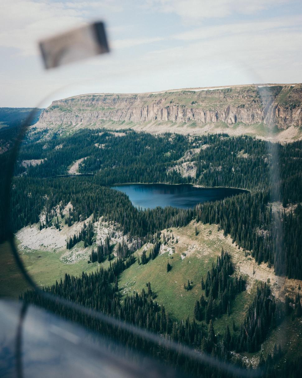 Free Stock Photo of A View of a Lake From a Plane Window | Download ...